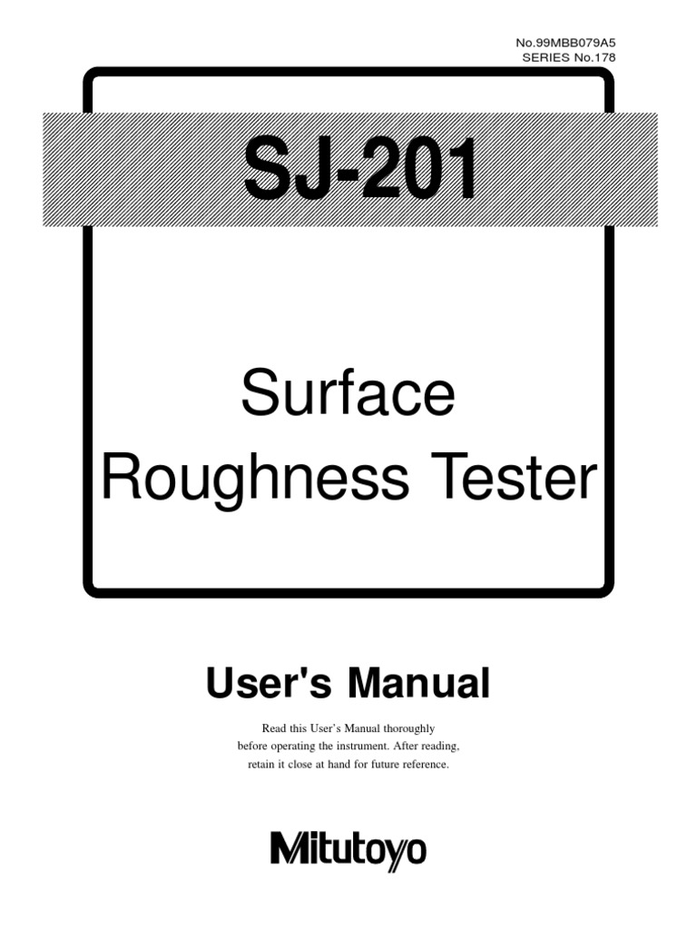 Rujosimetro Miitutoyo Sj-201 | PDF | Surface Roughness | Electrical ...