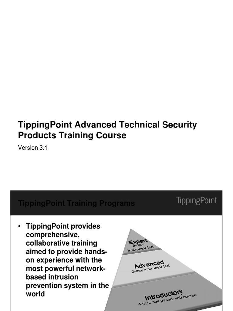 TippingPoint IPS Training Overview | PDF | Transmission Control ...