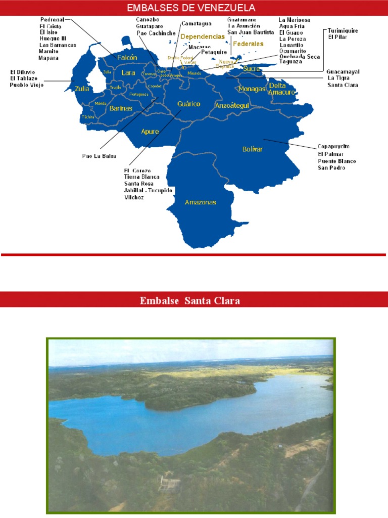 Embalses y Presa Hidrologicas Venezuela | PDF | Reservorio | Represa