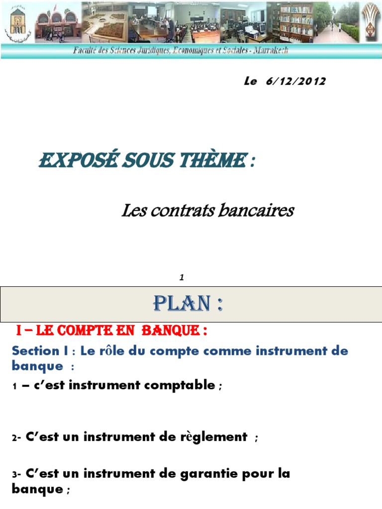 Contrat Banquaire | PDF | Compte courant | Banques