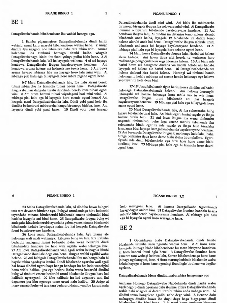 Huli Bible - Genesis 1 | PDF