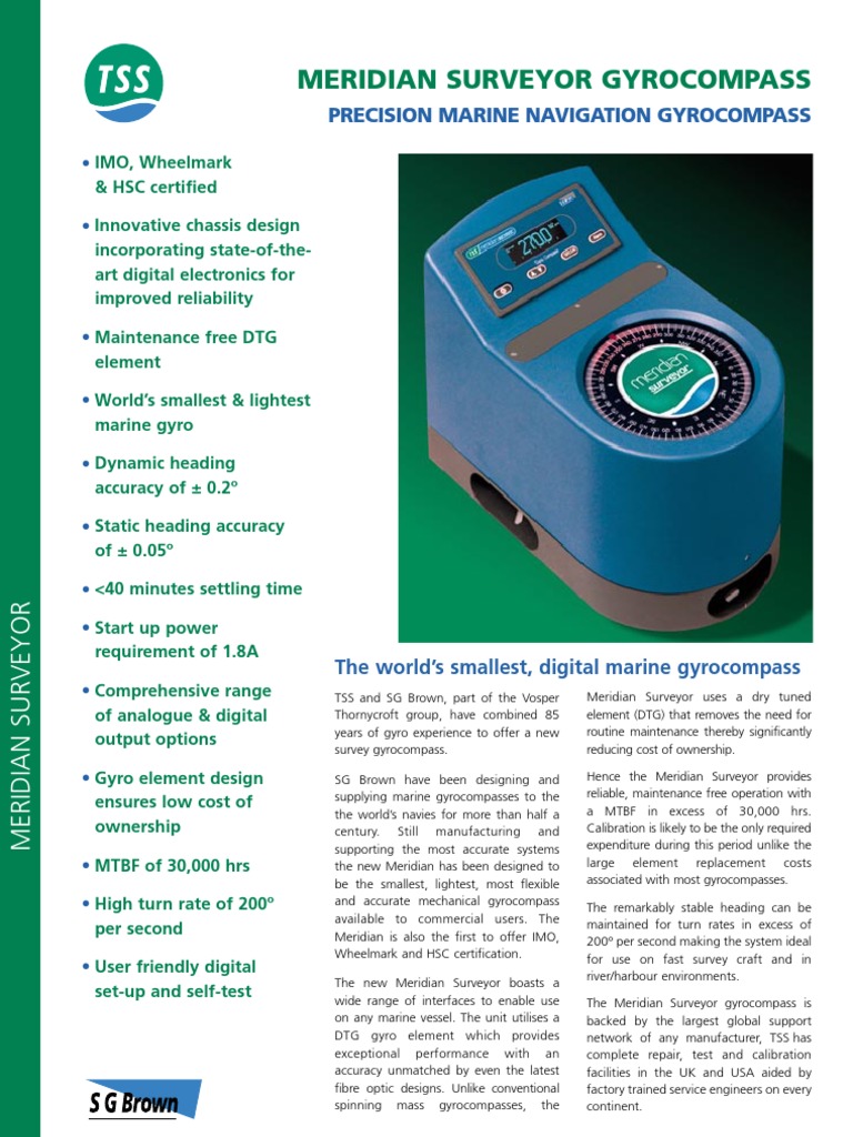 SG Brown Meridian Surveyor Gyrocompass | PDF | Surveying | Gyroscope