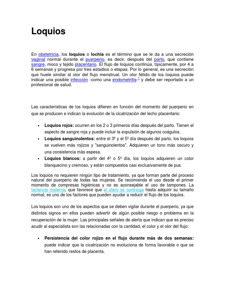Loquios | PDF | Periodo posparto | Parto