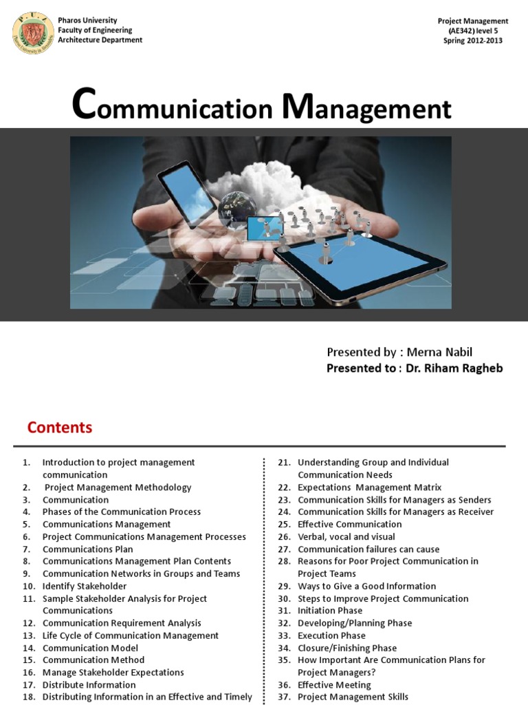 Project Communication | PDF | Interpersonal Communication | Project ...