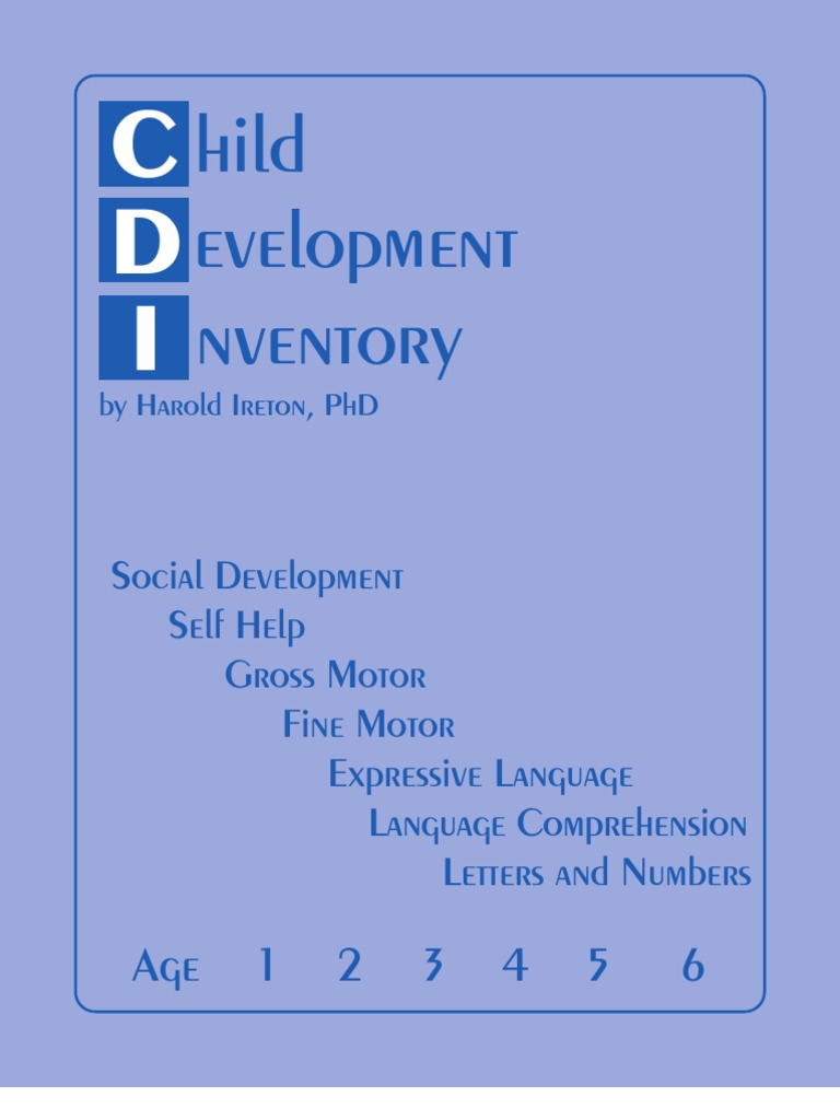 Cdi Manual | PDF | Child Development | Relationships