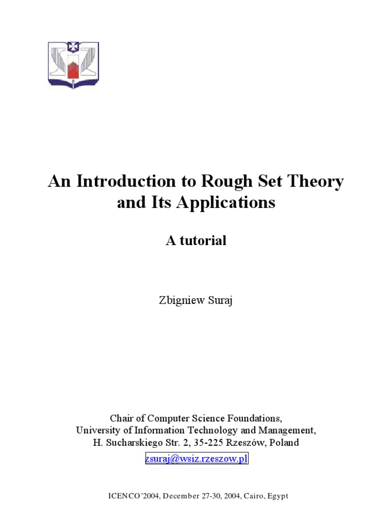 Tutorial On Rough Sets Pdf Computer Science Function Mathematics