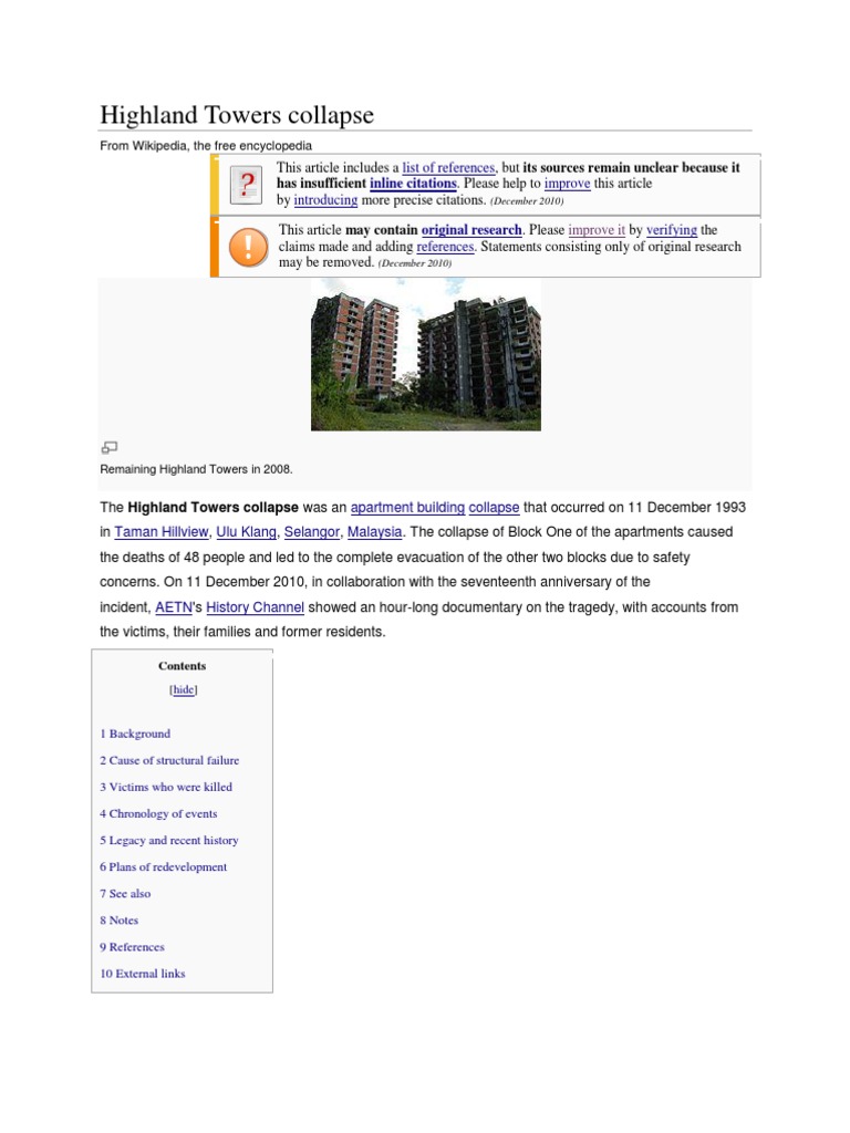 Highland Towers Collapse 2 | PDF | Disaster And Accident | Nature