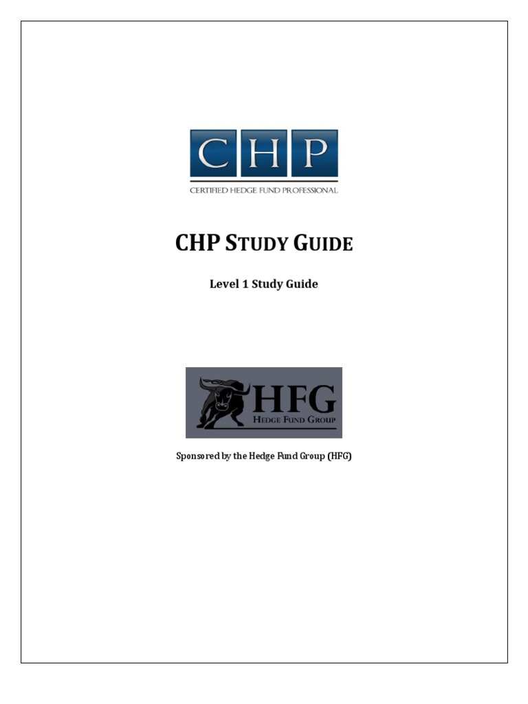 CHP Study Guide Level 1 | PDF | Hedge Fund | Hedge (Finance)