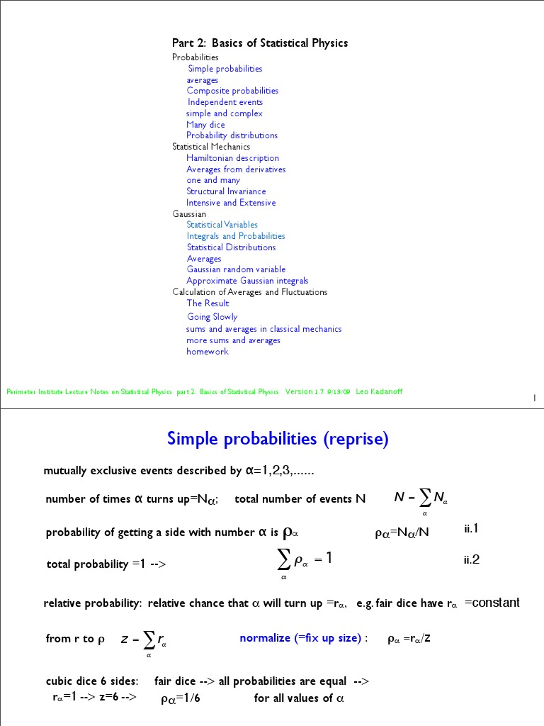 Part 2 Basics of Statistical Physics1 | PDF | Normal Distribution | Wave Function