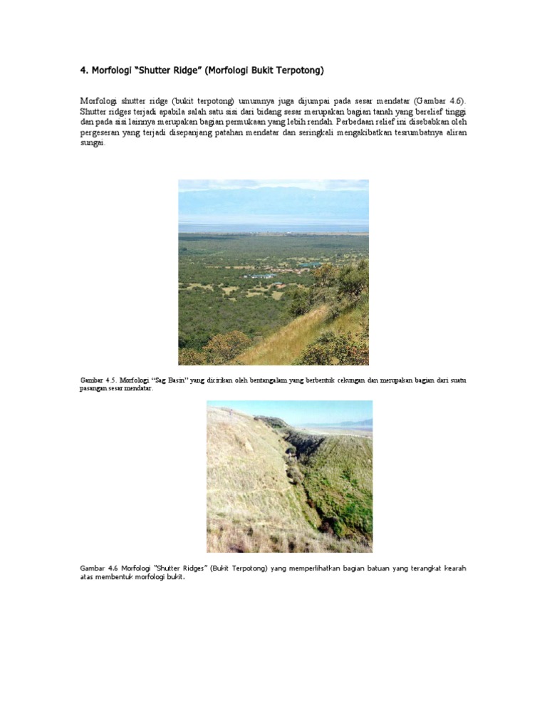 Morfologi "Shutter Ridge" (Morfologi Bukit Terpotong) | PDF