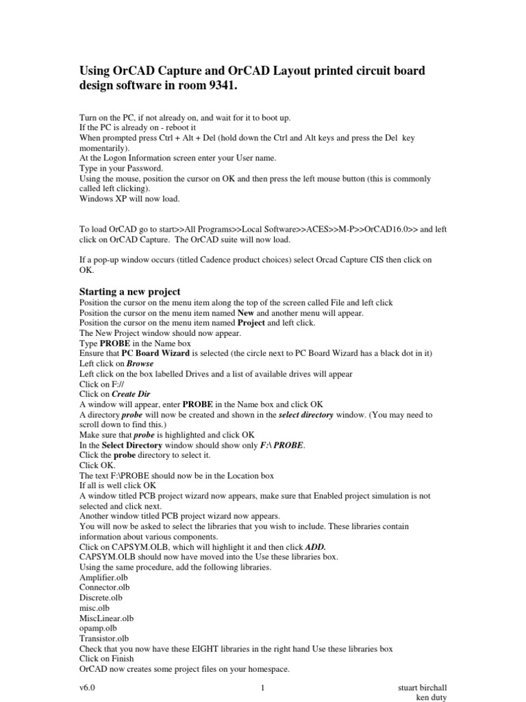 Orcad Notes 2010 | PDF | Point And Click | Computing