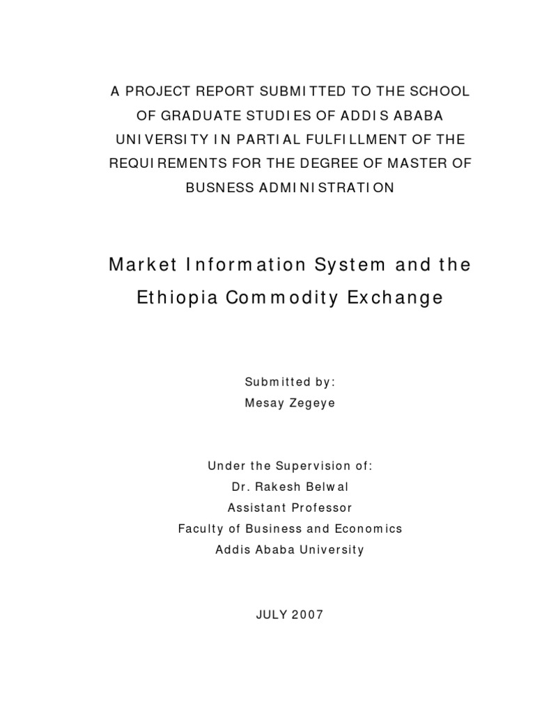 MBA Project Report | PDF | Futures Contract | Interactive Voice Response