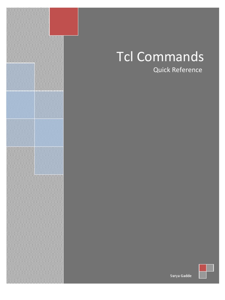 TCL Commands | PDF | Regular Expression | Array Data Type