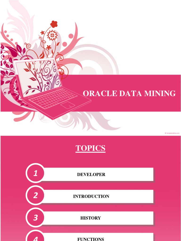 Oracle Data Mining | PDF | Data Mining | Computer Data