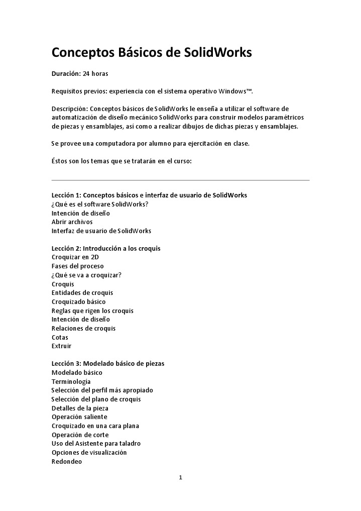 Conceptos Basicos de Solidworks | PDF | Software | Diseño
