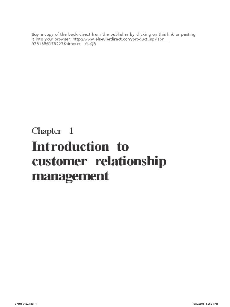 Introduction To Customer Relationship Management | PDF | Interactive ...