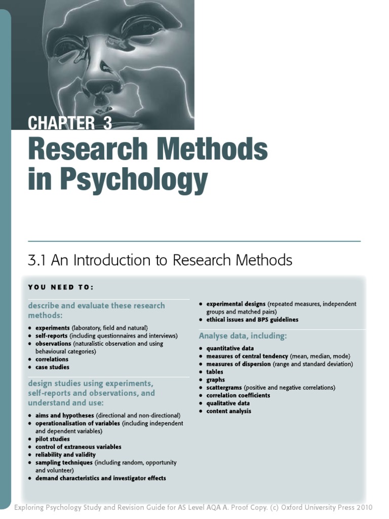 Research Methods in Psychology | PDF | Self Report Study | Experiment