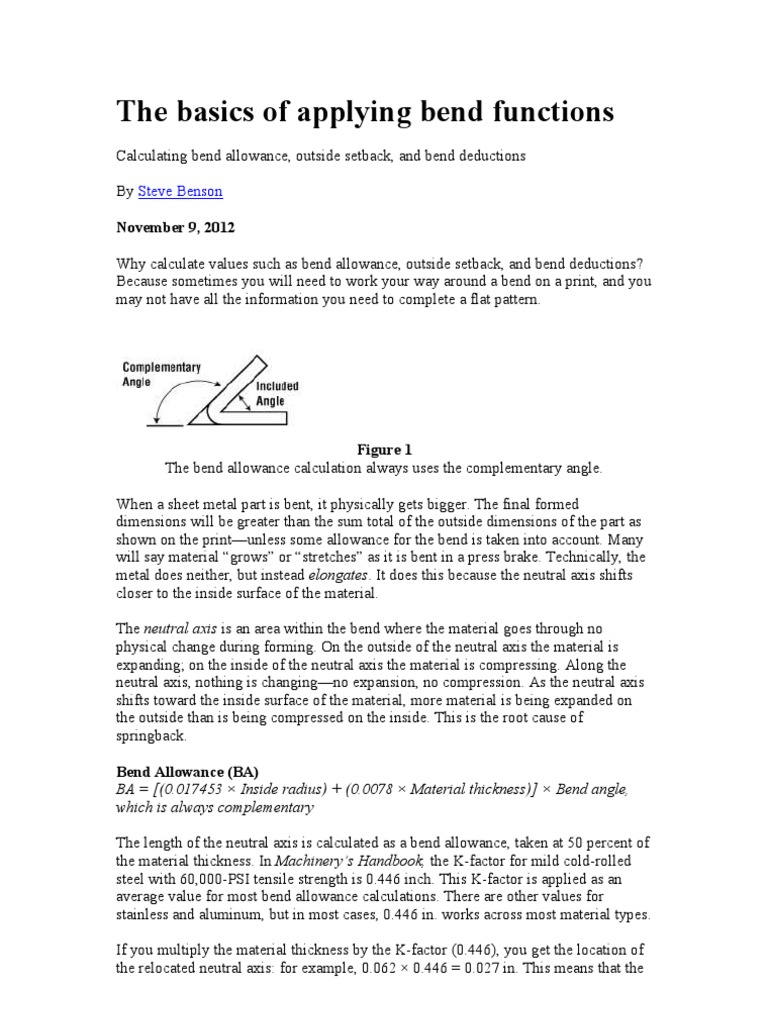 The Basics of Applying Bend Functions | PDF | Teaching Mathematics ...