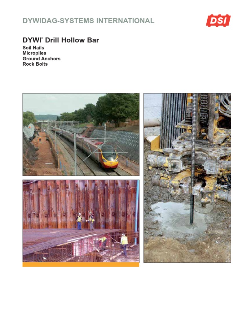 Dsi-uk Dywi Drill Hollow Bar Eng | Deep Foundation | Structural Steel