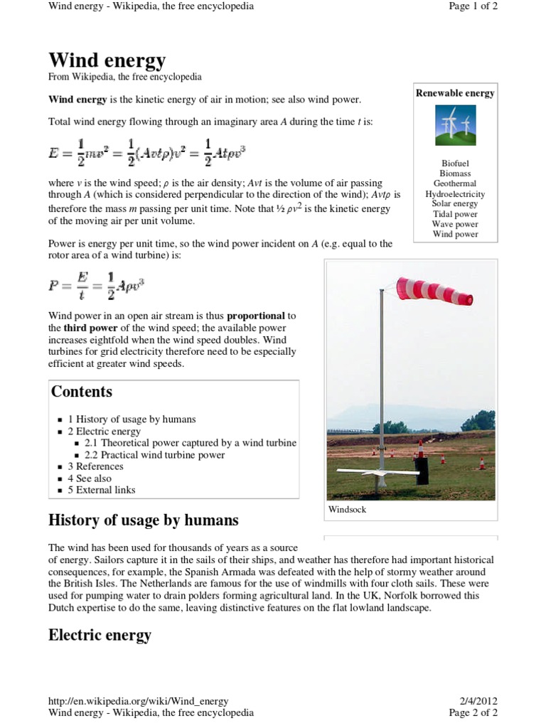 #4 - Wind Energy | PDF | Wind Power | Wind Turbine