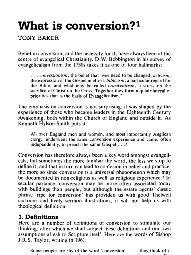 What Is Conversion105!01!006 | PDF | Repentance | Religious Conversion