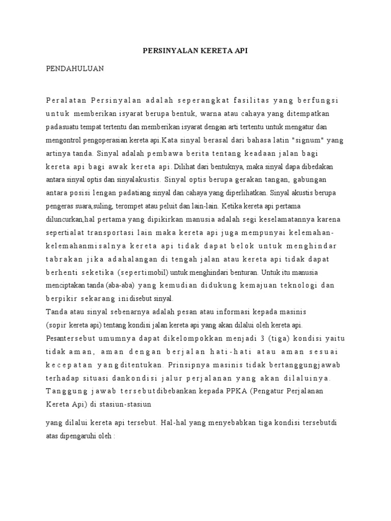 Persinyalan Kereta API | PDF