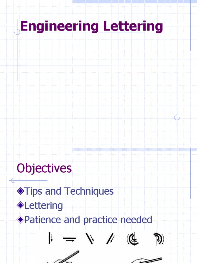 Engineering Drawing/ Engineering Lettering | PDF | Pencil | Text