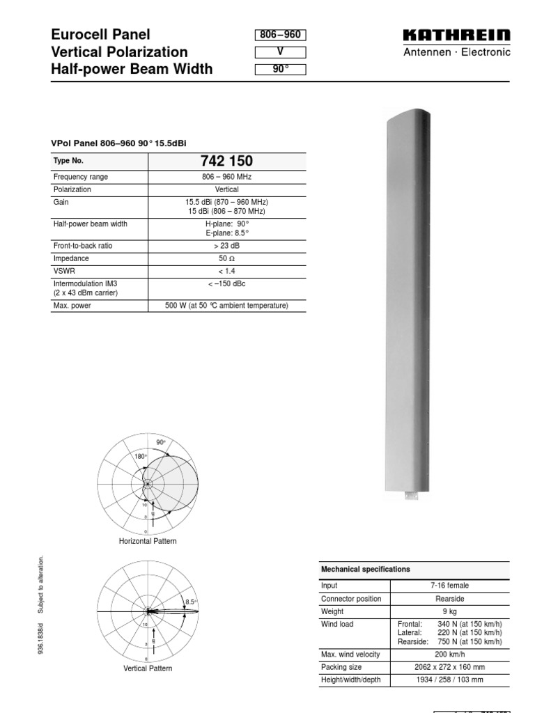 742 150 | PDF | Antenna (Radio) | Decibel