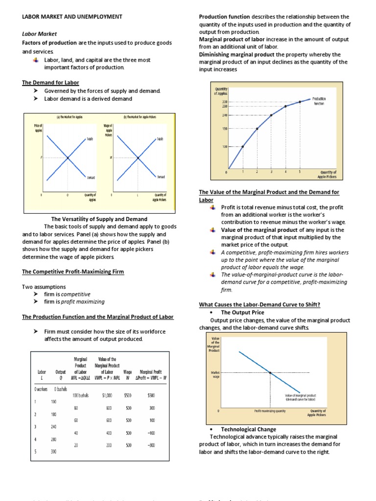 Labor Market and Unemployment | PDF | Labour Economics | Supply (Economics)