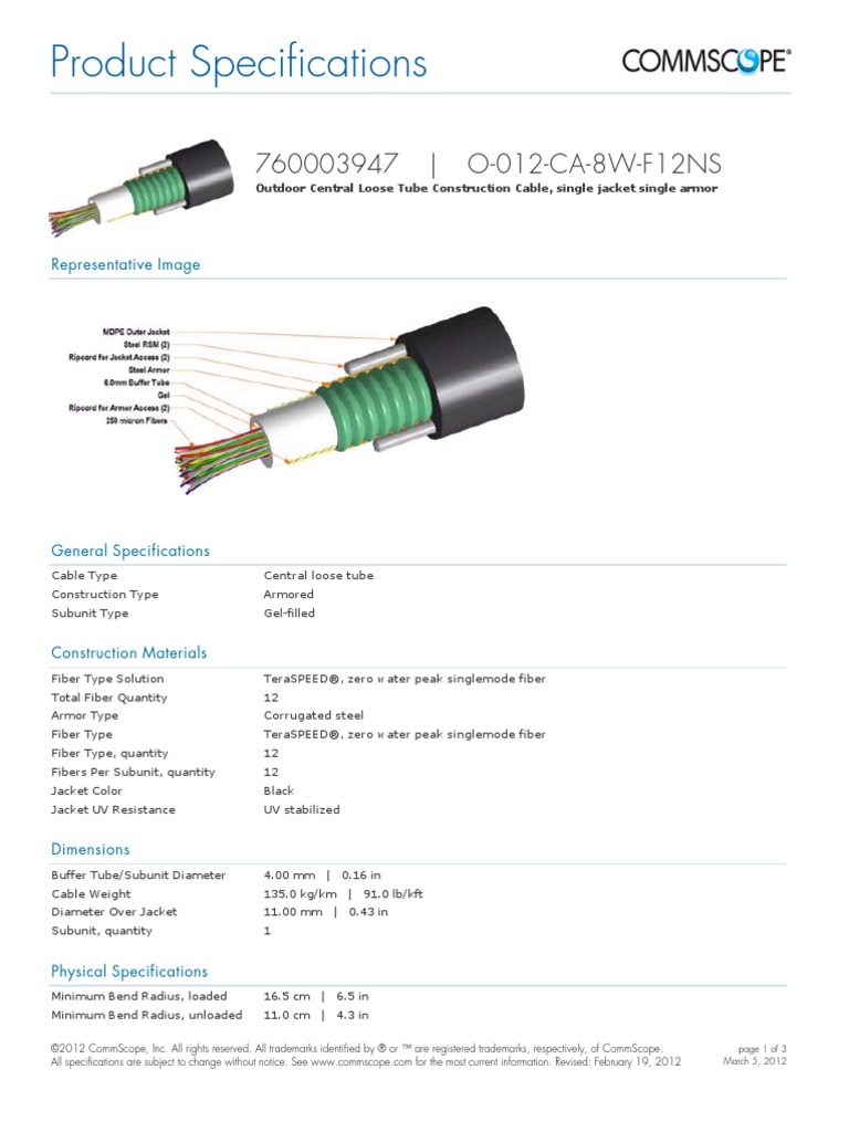 Product Specifications: 760003947 - O-012-CA-8W-F12NS | PDF | Ultimate ...