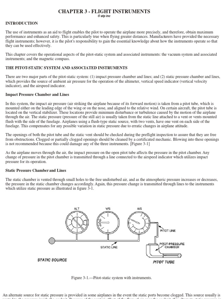 Chapter 3 - Flight Instruments: © Atp Inc | PDF