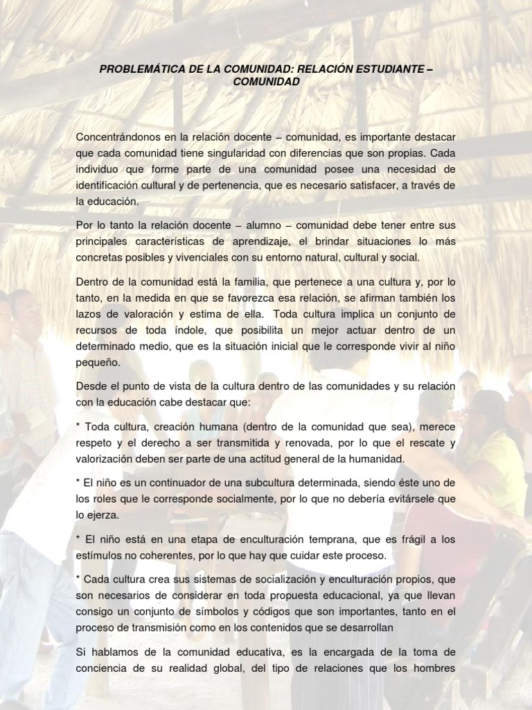Problematica de La Comunidad | PDF | Comunidad | John Dewey