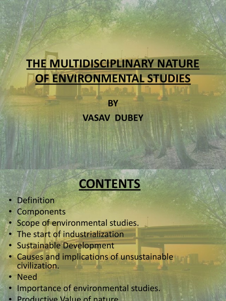 Multidisciplinary Nature of Environmental Studies | PDF ...