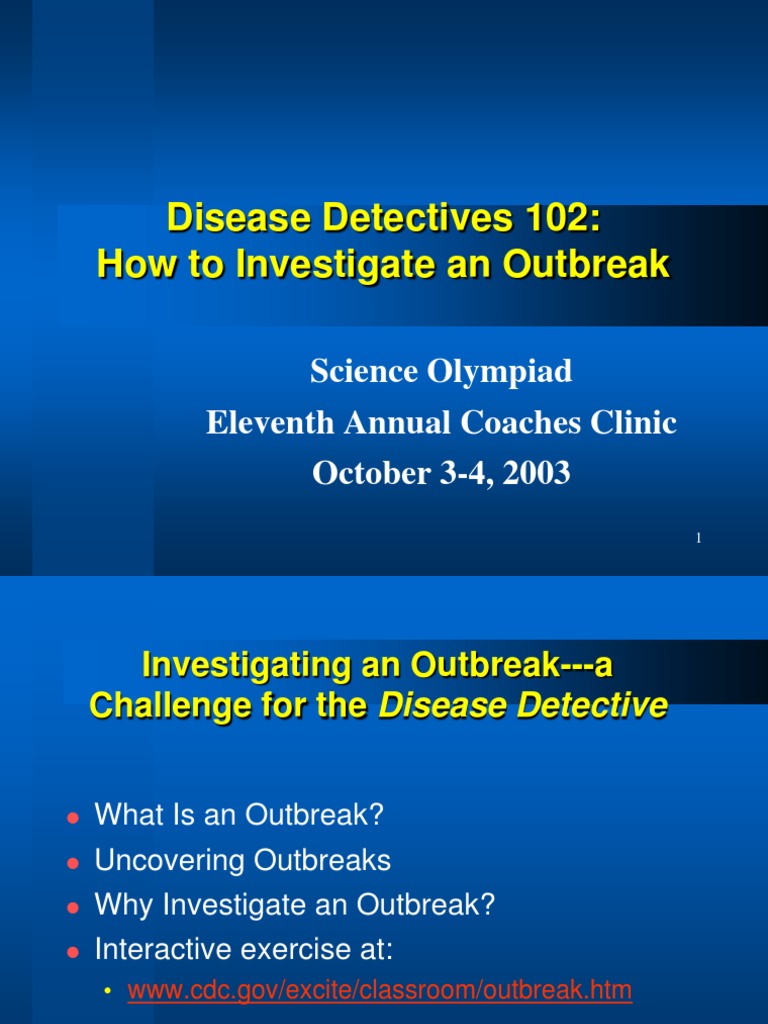 How To Investigate An Outbreak | PDF | Outbreak | Epidemiology