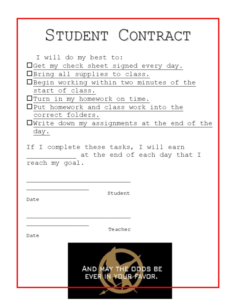 Student Contract | PDF