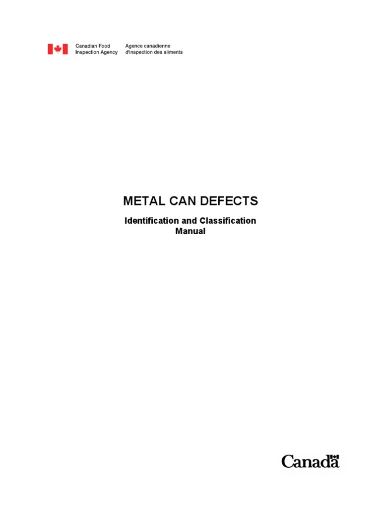 Metal Can Defects CFIA | PDF | Seam (Sewing) | Canning