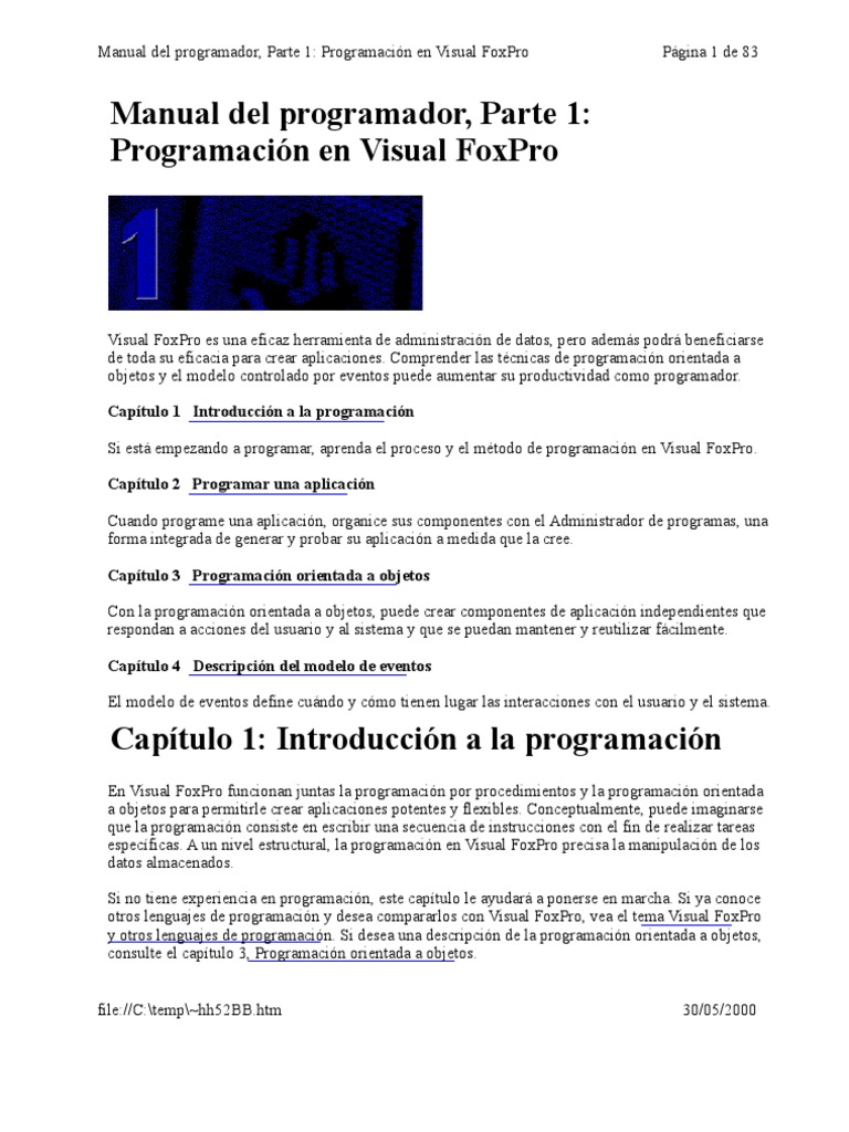 Manual Del Programador Cap 1 Al 4 | PDF | Programación de computadoras | Programa de computadora