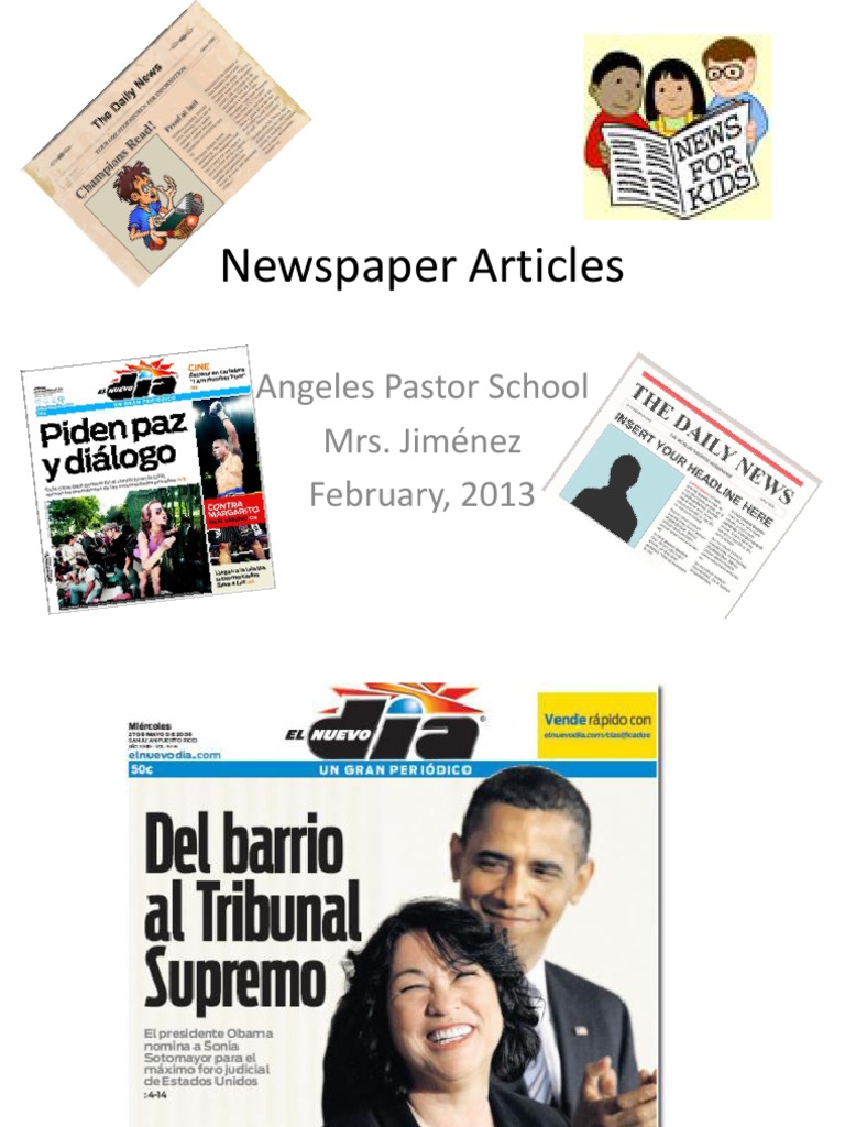 Newspaper Presentation Sixth Grade | PDF | Newspapers | News