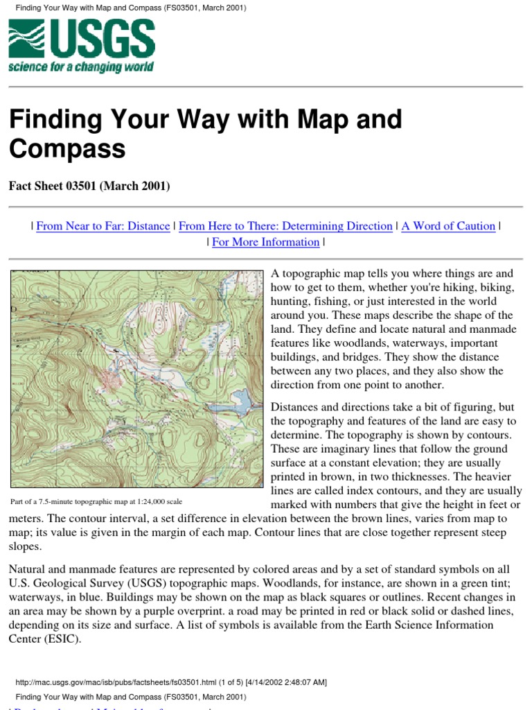 Using Your Map and Compass | PDF | Compass | Topography