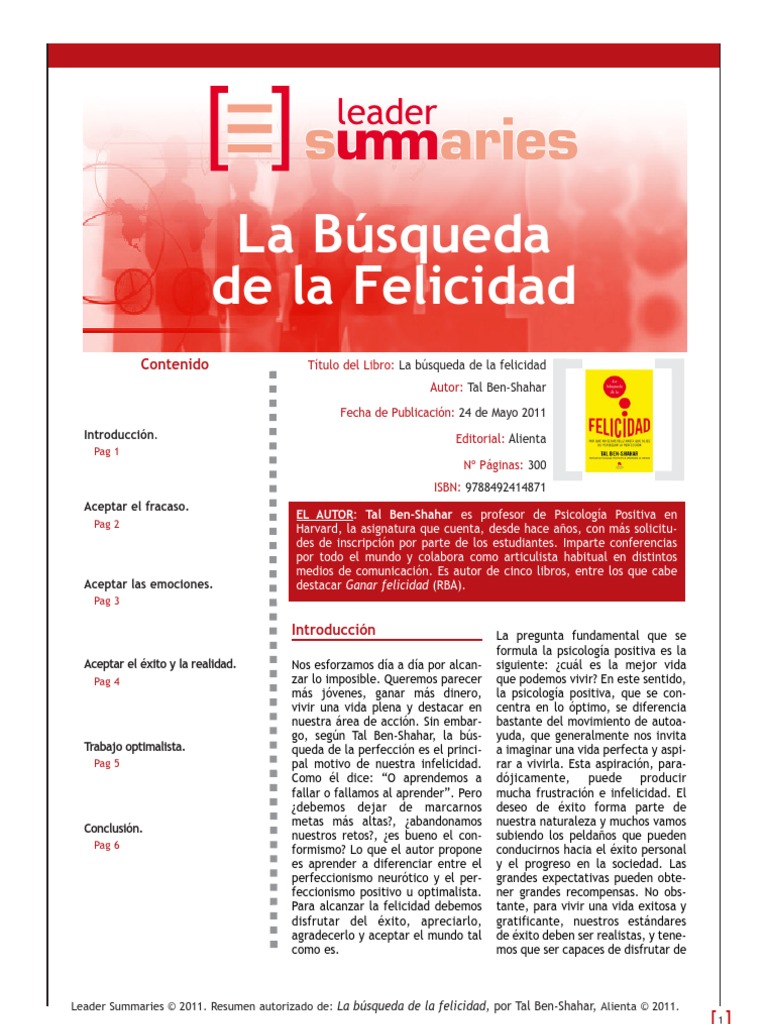La Busqueda de La Felicidad PDF | PDF | Felicidad | Las emociones