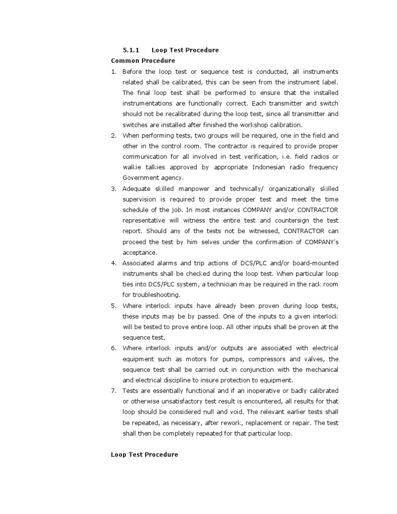 Loop Test Procedure | Download Free PDF | Thermocouple | Switch