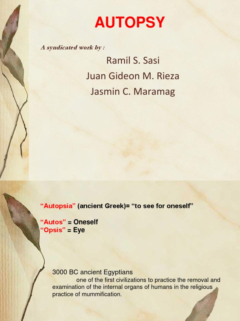Autopsy | Autopsy | Medicine