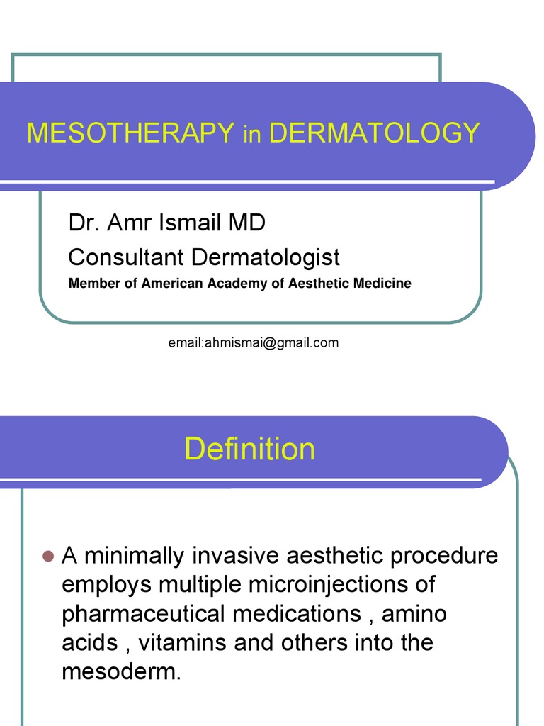 Mesotherapy in Dermatology | PDF | Extracellular Matrix | Skin