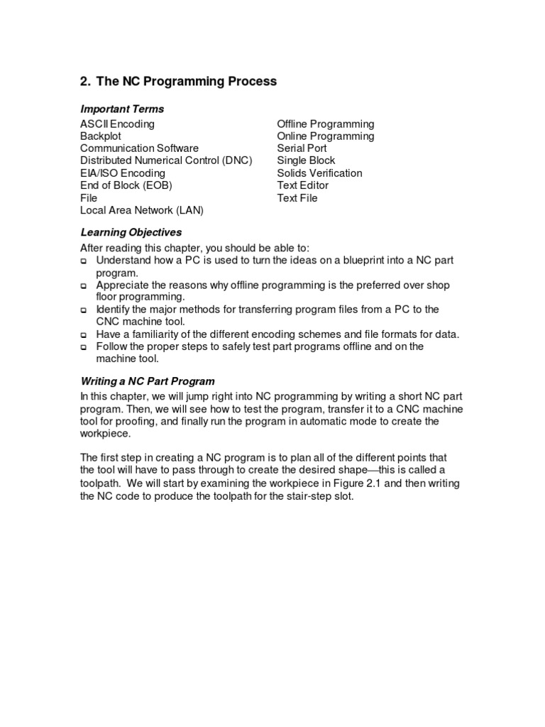 CNC Programming 2 | PDF | Numerical Control | Machining