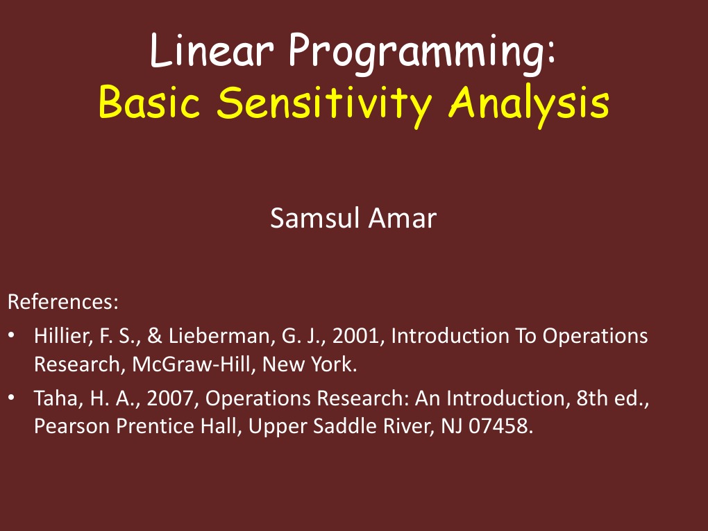 Linear Programming Sensitivity Analysis | PDF | Kibbutz | Petroleum