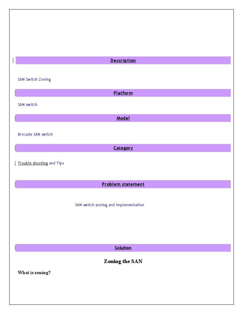Zoning With SAN Switch | Download Free PDF | Port (Computer Networking ...