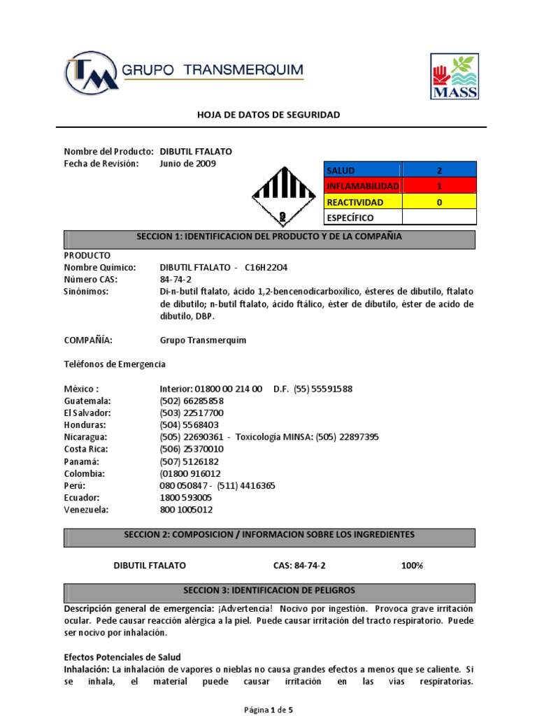 Dibutil Ftalato | PDF | Residuos | Contaminación