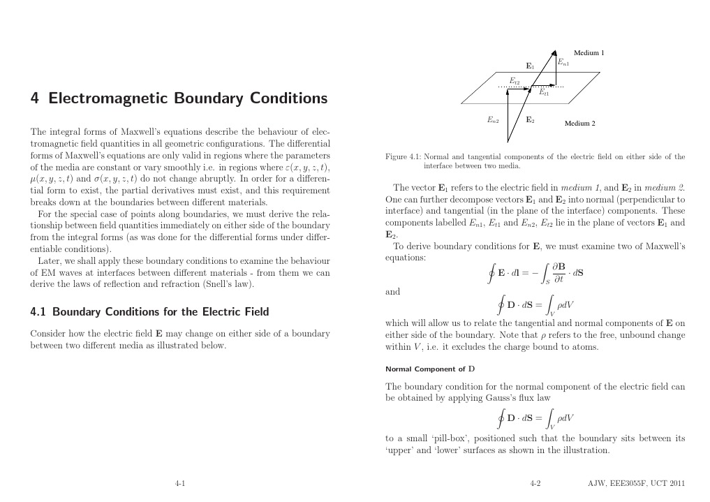 Electromagnetic Boundary Condition | PDF | Dielectric | Magnetic Field