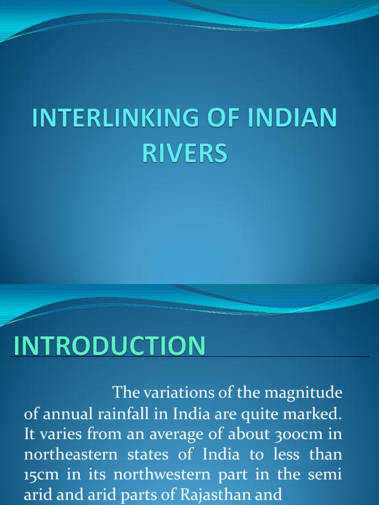 Interlinking of Indian Rivers | PDF | Water Resources | Fresh Water