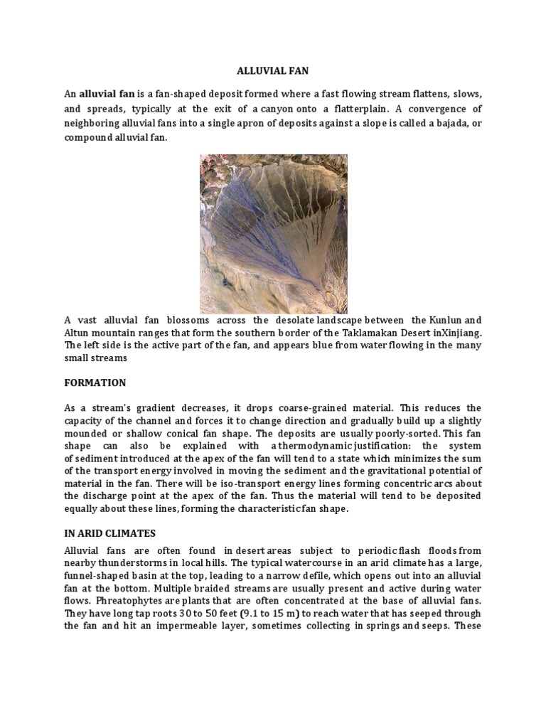 Alluvial Fan | PDF | Physical Geography | Topography